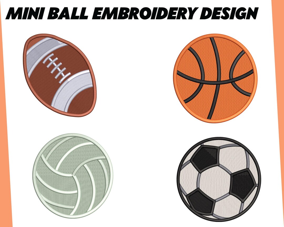 Mini Balls Machine Embroidery, 4 Balls Design Machine Embroider ...