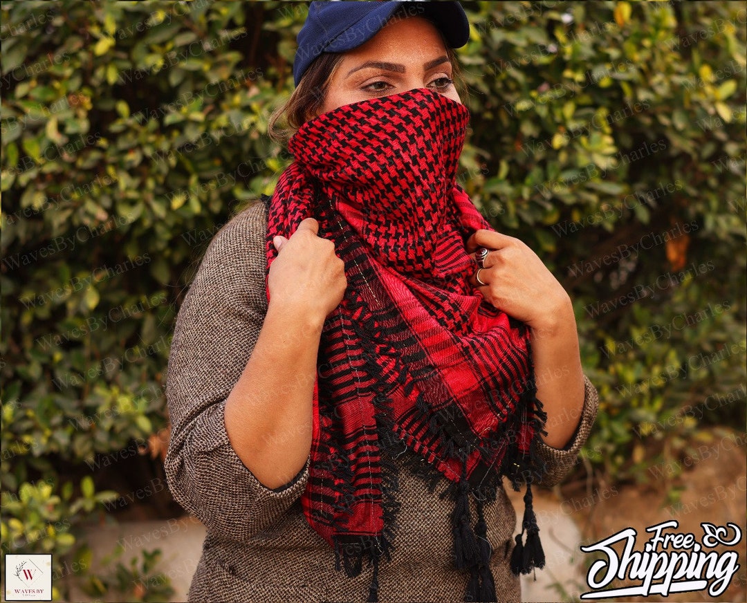 Traditional Palestine Cotton Scarf, Arab Style Keffiyeh Scarf, Unique ...