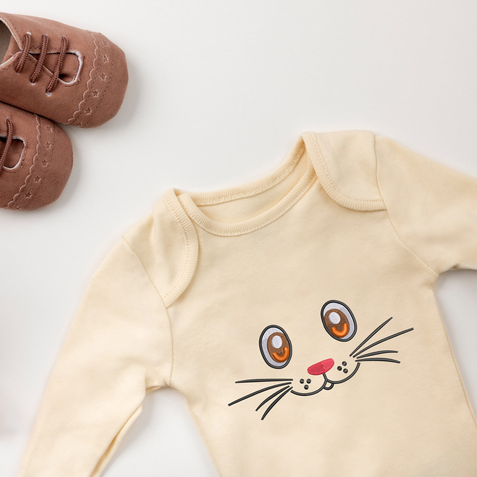 Cute Bunny Face Embroidery Design, Rabbit Face Digital Embroidery, Mini ...