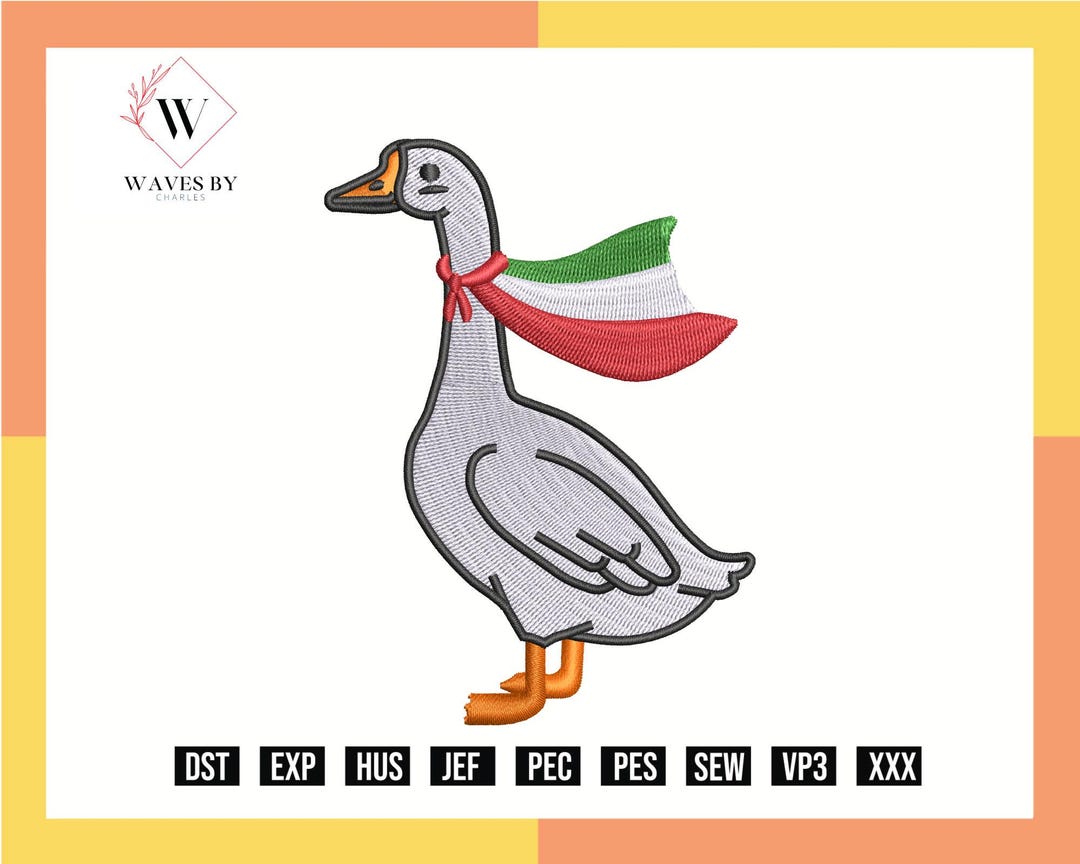 Goose Rainbow Machine Embroidery Design, LGBTQ Pride Embroidered ...