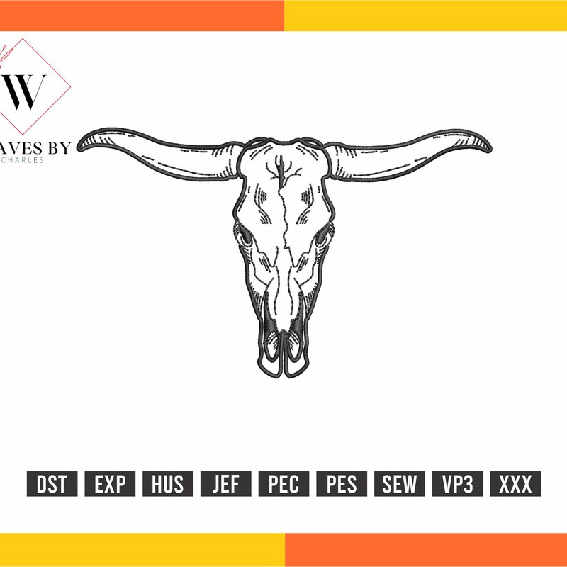 Cow Skull Embroidery - Etsy