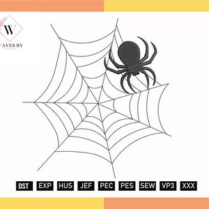 Machine Embroidery Spider Web Pattern Design, Digital Embroidered ...