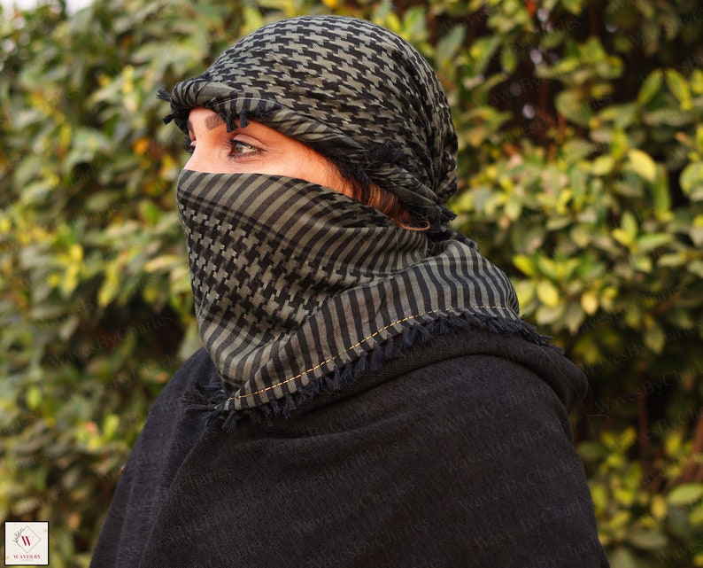 Traditional Palestine Cotton Scarf, Arab Style Keffiyeh Scarf, Unique ...