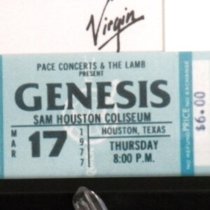 Genesis Autograph in Quality Framed Photo and Ticket Reproduction ...