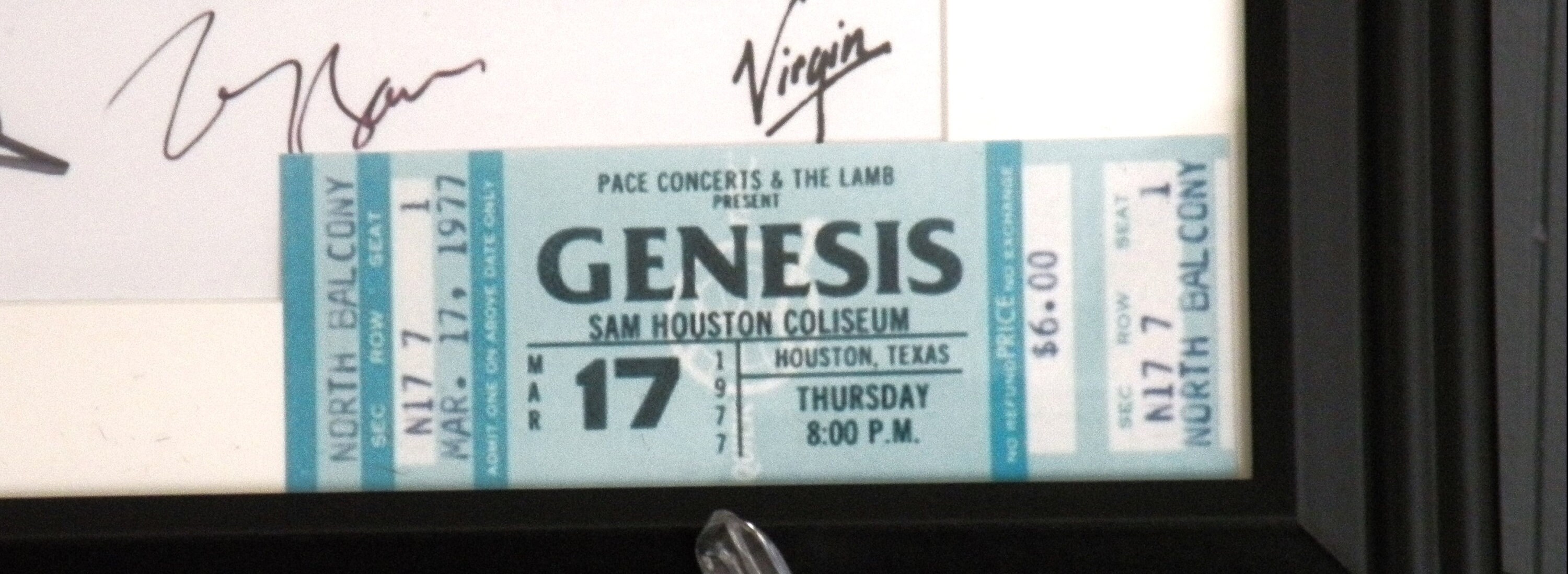 Genesis Autograph in Quality Framed Photo and Ticket Reproduction ...
