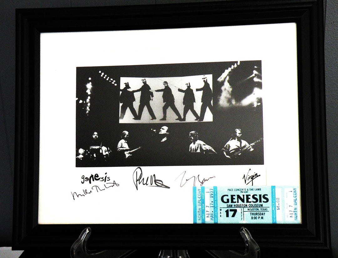 Genesis in Quality Glass Framed Autographed, Photo and Ticket ...