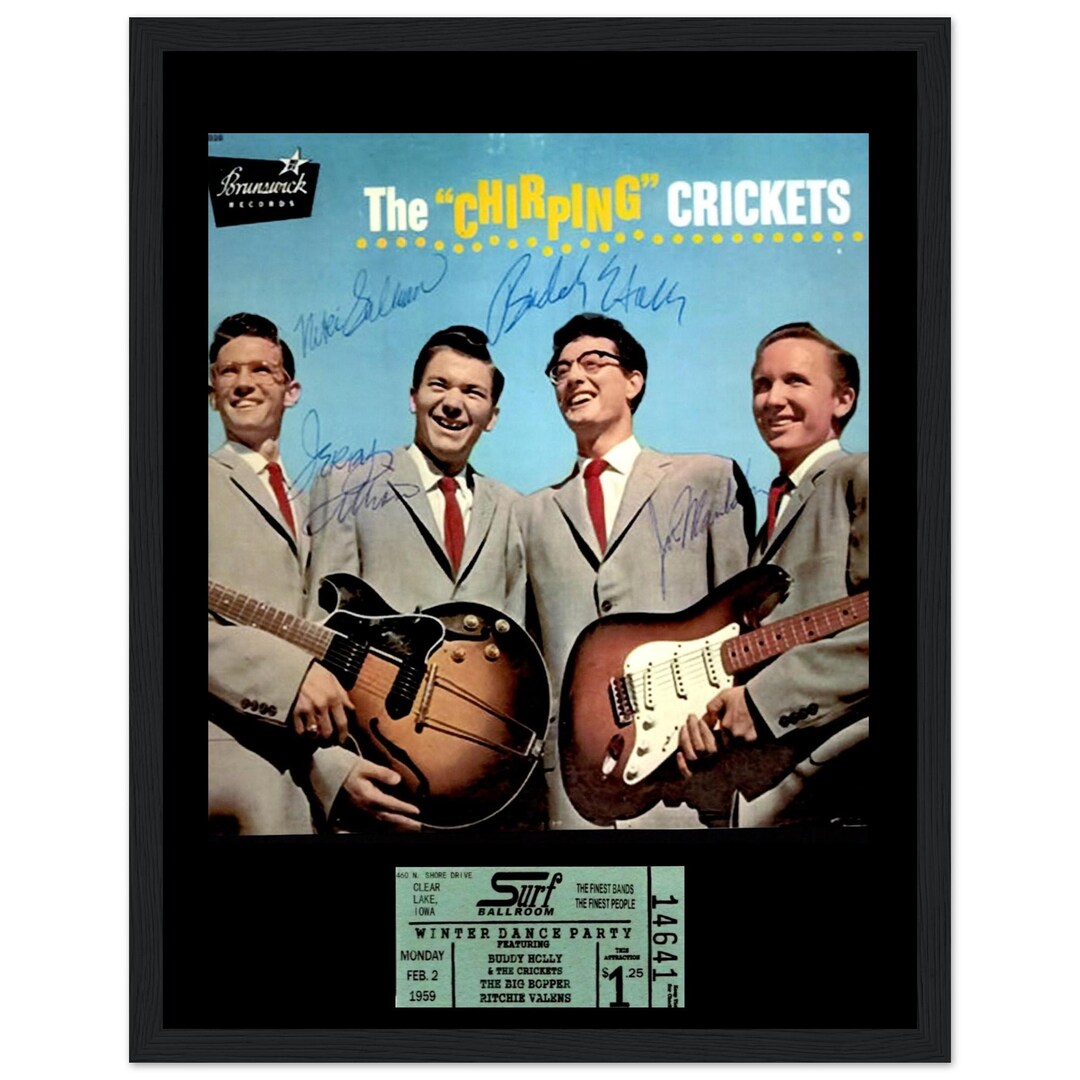 Buddy Holly & the Crickets Glass Framed Classic Album Reproduction ...
