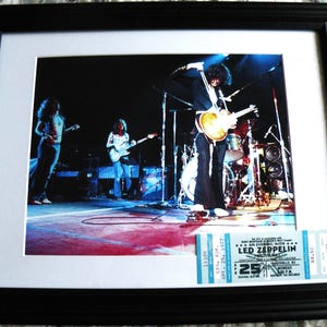 Led Zeppelin Band and Jimmy Page in Quality an Glass Frame, Photo and ...
