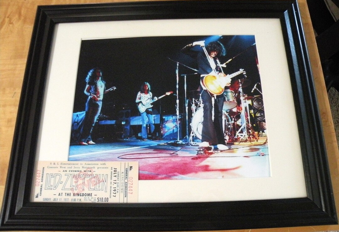 Led Zeppelin Band and Jimmy Page in Quality Framed Photo, Autograph and ...
