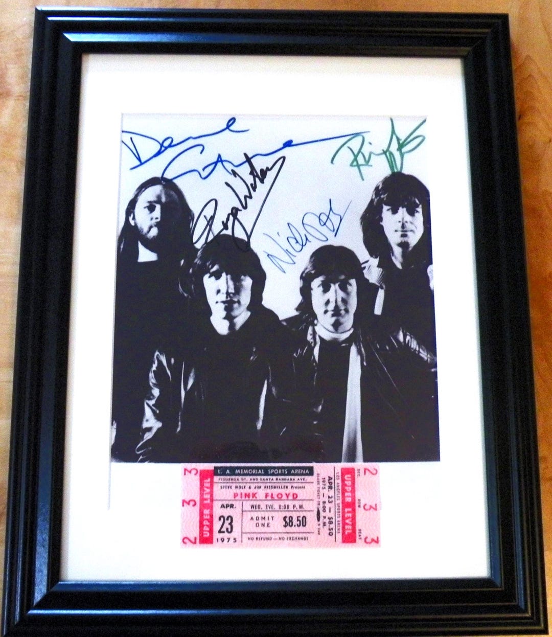 Pink Floyd, Roger Waters Reproduction Autograph Photo Ticket Display - Etsy