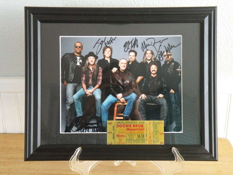 Doobie Brothers Autograph Quality Framed Iconic Photo and Ticket ...