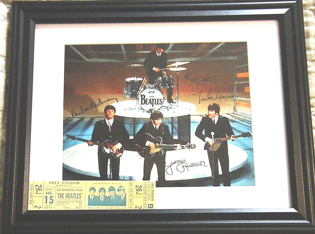The Beatles Concert Reproduction Autograph, Photo, Concert Ticket - Etsy