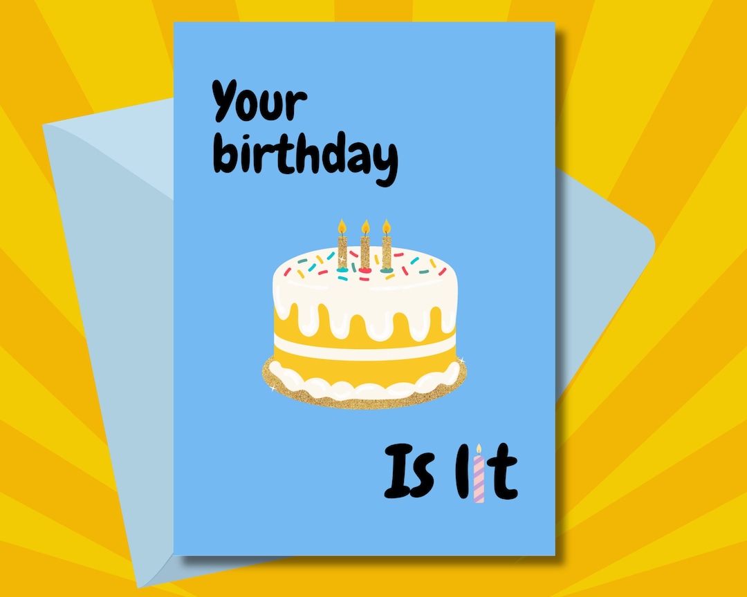 Printable Birthday Card With Funny Birthday Cake | Funny Printable ...