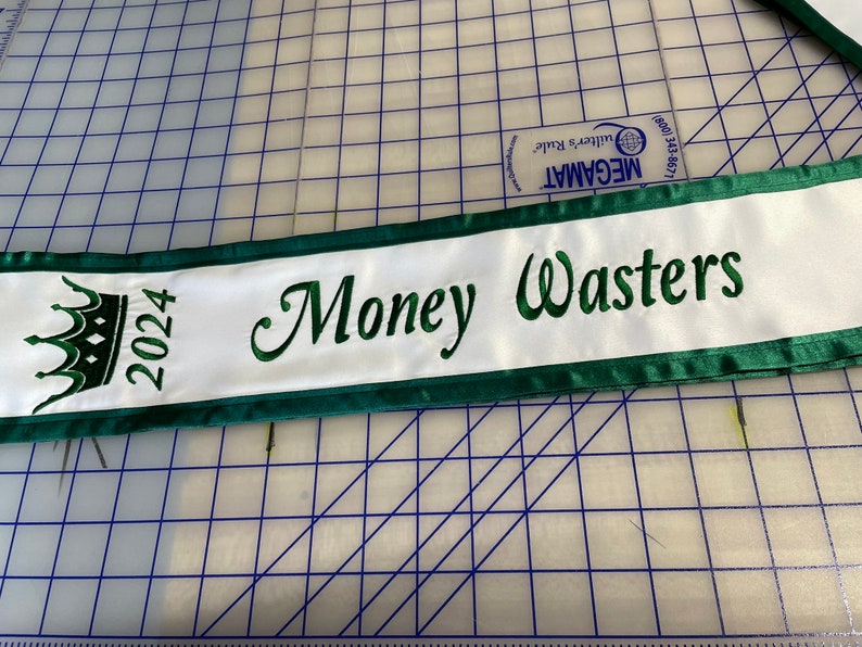 Personalized Embroidered Sashes - Etsy