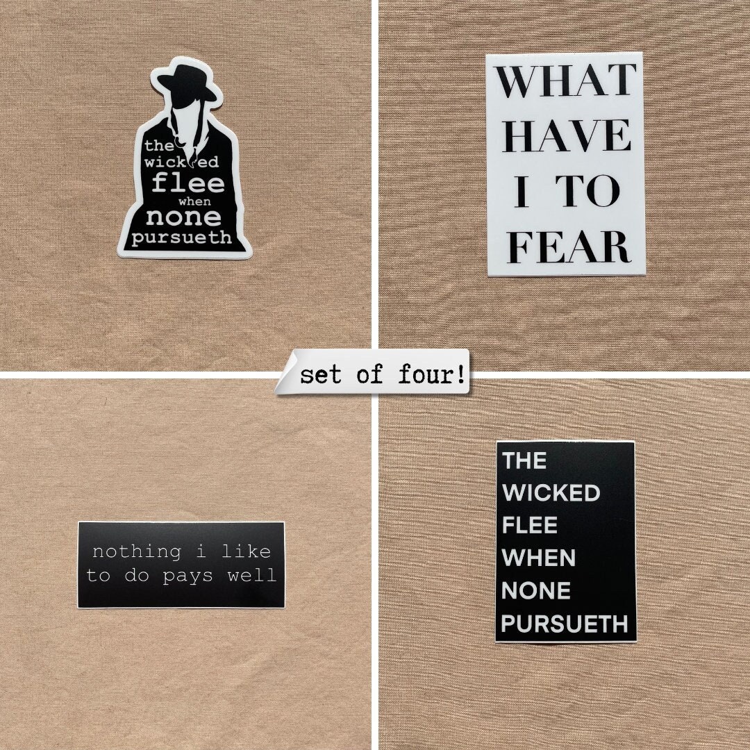 True Grit Sticker Collection - Vinyl Stickers, Set of Four, Quotes ...