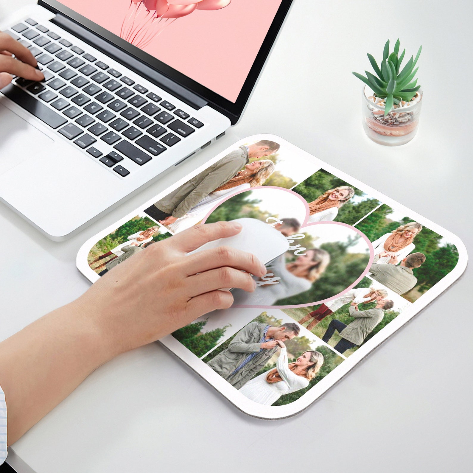 Personalized Mouse Pad Custom Photo Mouse Pad With Text Photo Collage ...