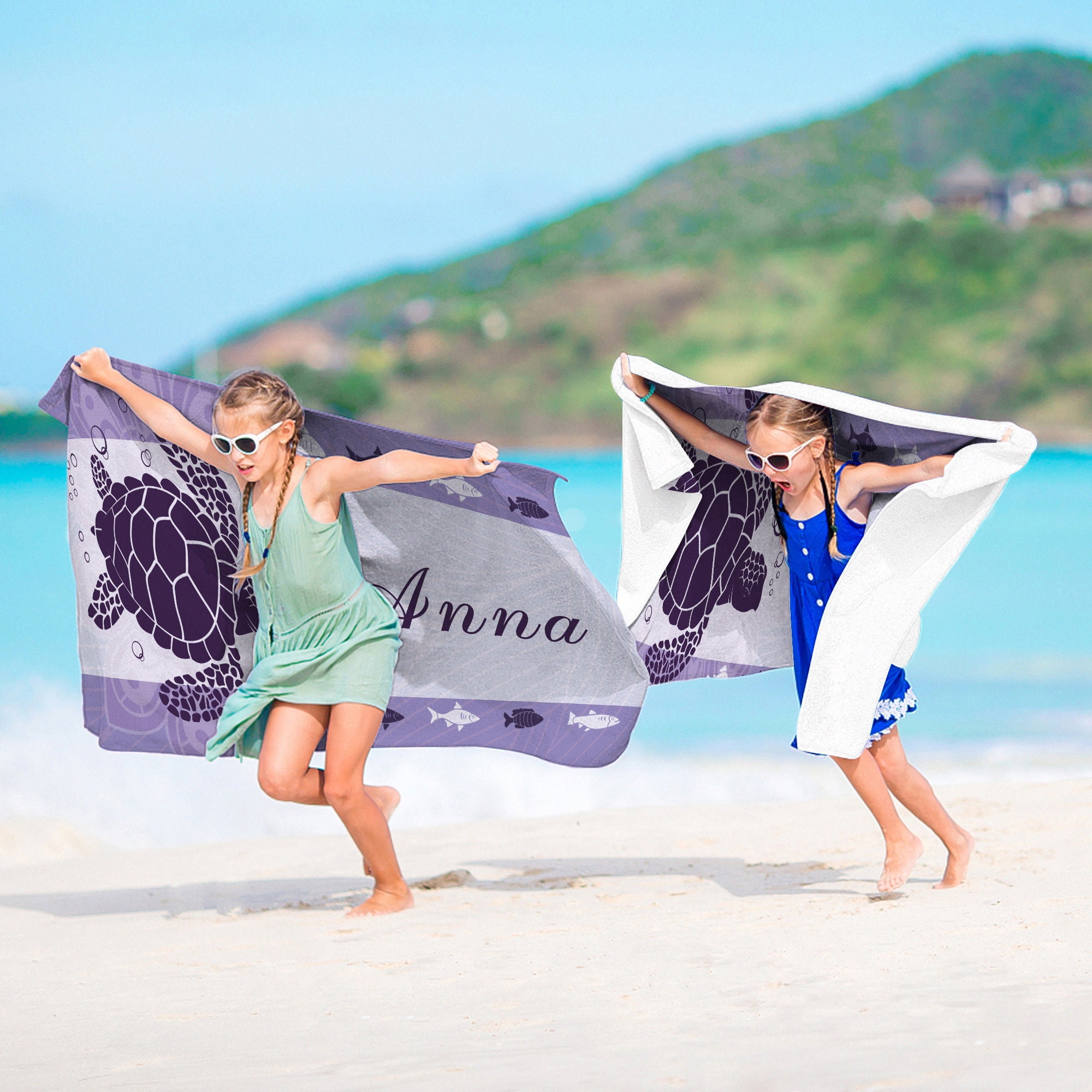 Personalized Beach Towel, Custom Beach Towel With Name, Unique Holiday ...