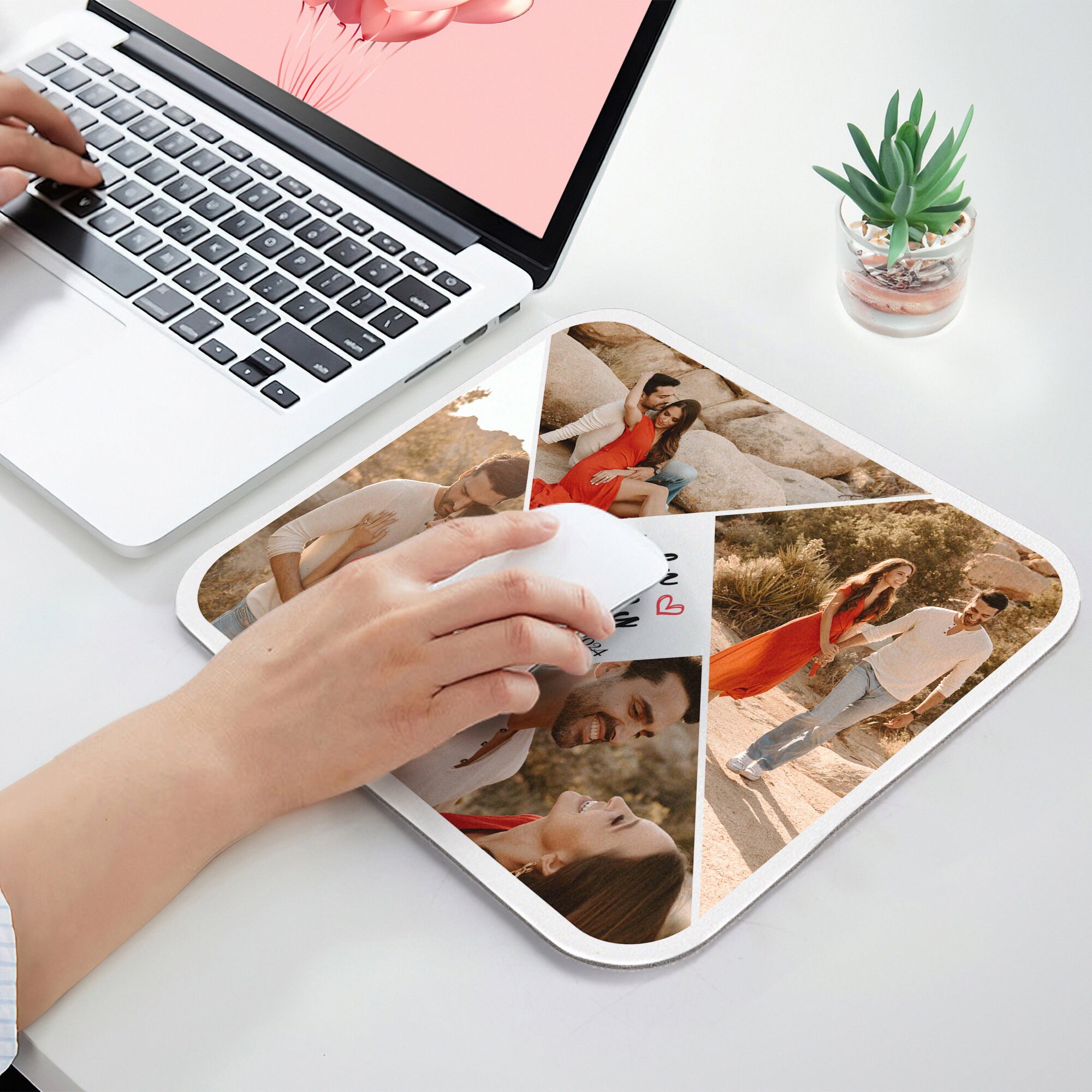 Personalized Mouse Pad Custom Photo Mouse Pad With Text Photo Collage ...