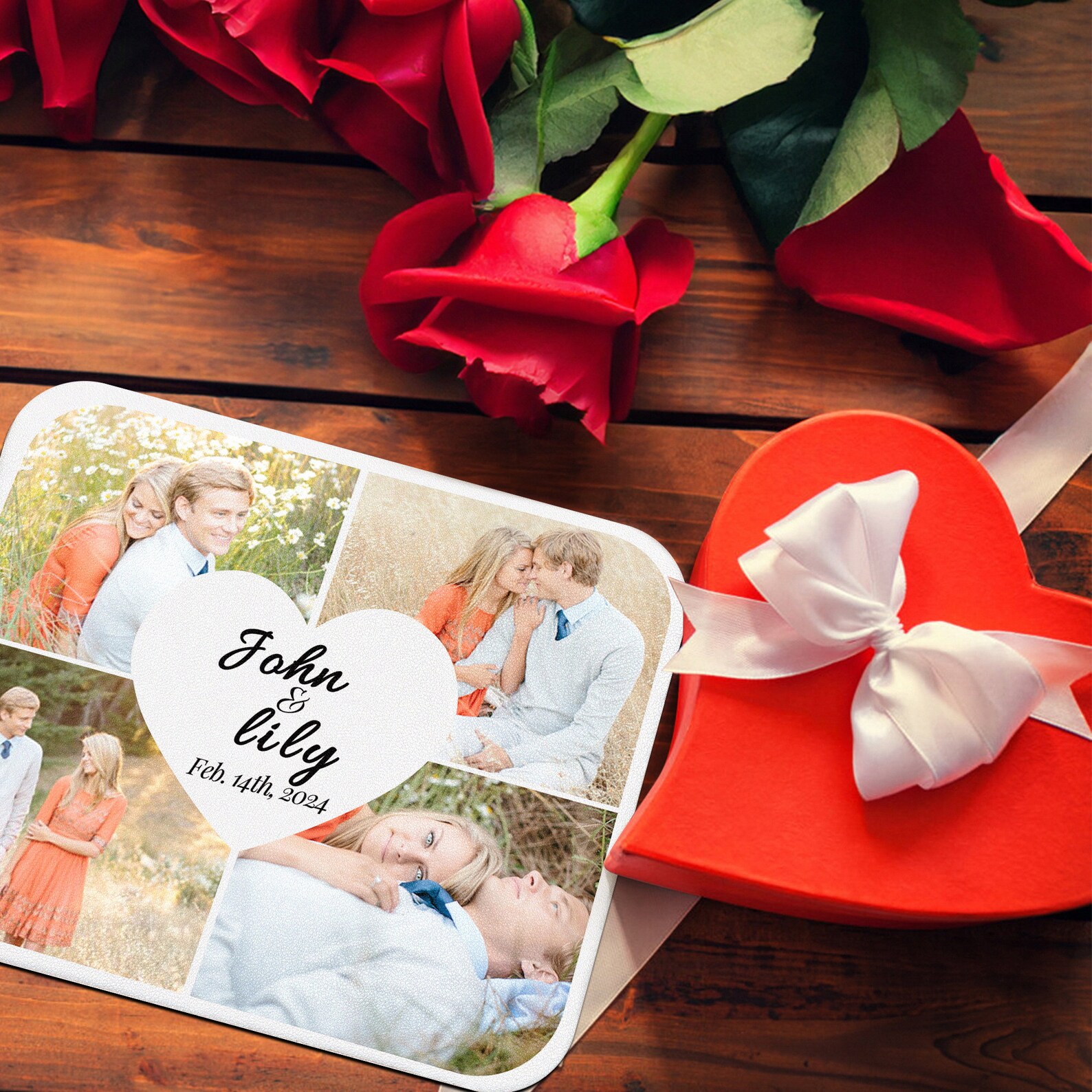 Personalized Mouse Pad Custom Photo Mouse Pad With Text Photo Collage ...