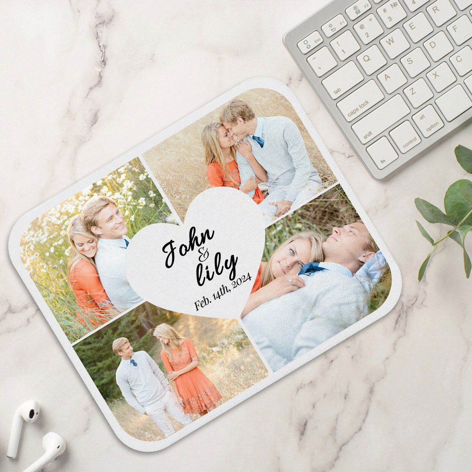 Personalized Mouse Pad Custom Photo Mouse Pad With Text Photo Collage ...