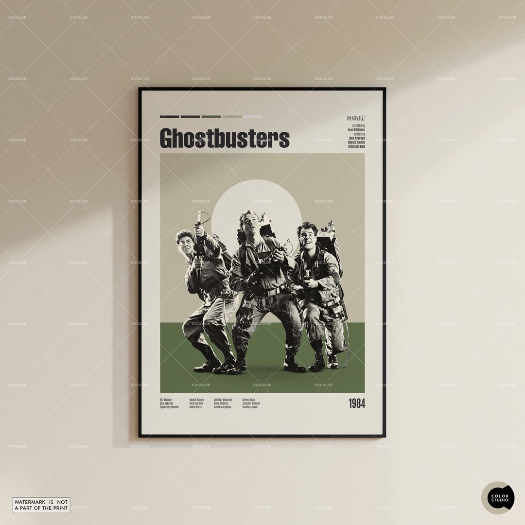 Ghostbusters, Retro Movie Poster, Midcentury Modern, Retro Tv Show ...