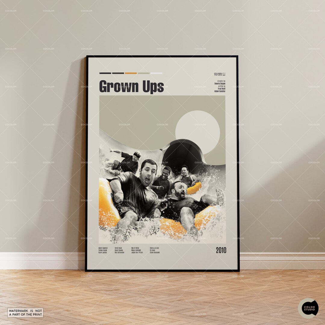 Grown Ups, Retro Movie Poster, Midcentury Modern, Retro Tv Show Poster ...