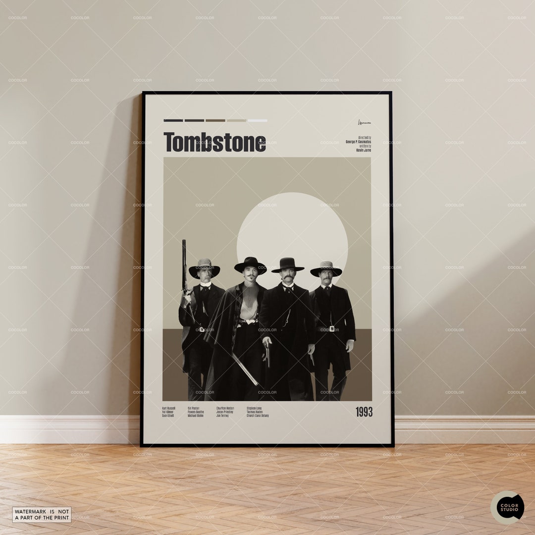 Tombstone, Retro Movie Poster, Midcentury Modern, Retro Tv Show Poster ...