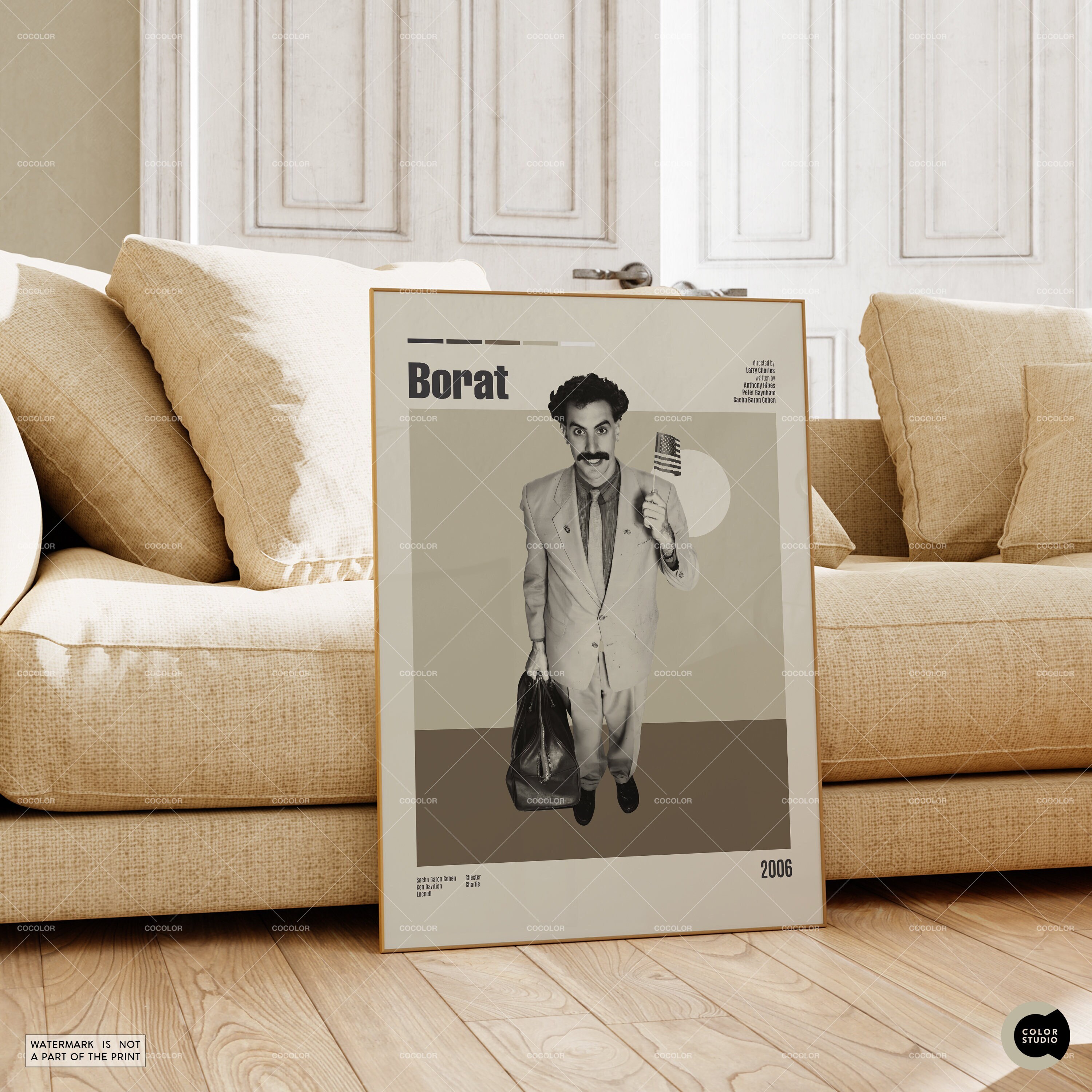 Borat Retro Movie Poster Midcentury Modern Retro Tv Show - Etsy