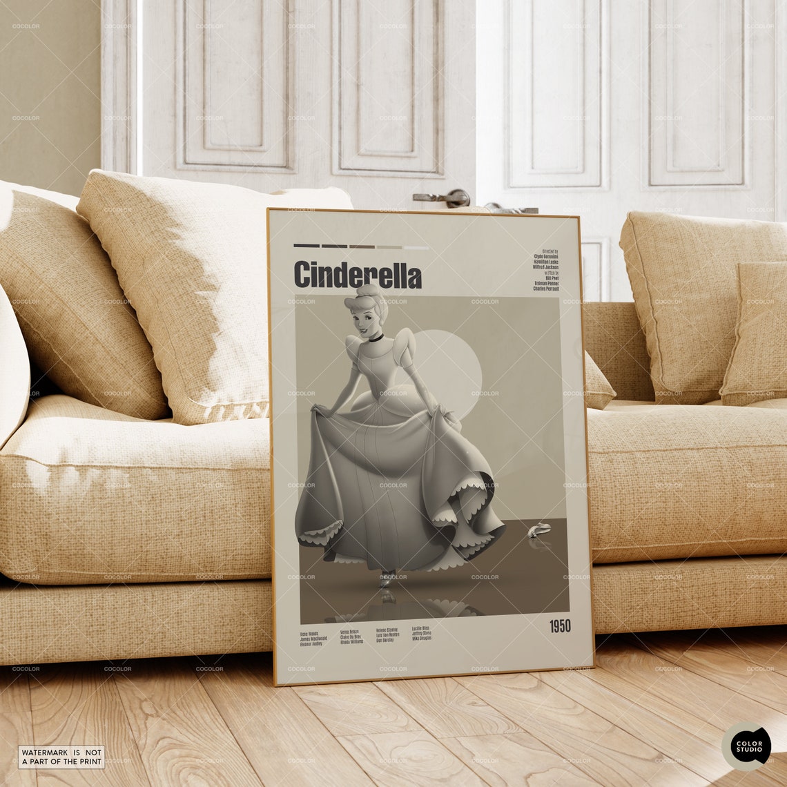 Cinderella Retro Movie Poster Midcentury Modern Retro Tv - Etsy