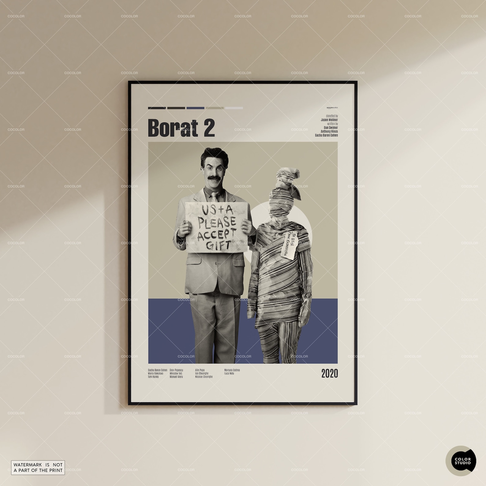 Borat 2, Retro Movie Poster, Midcentury Modern, Retro Tv Show Poster ...