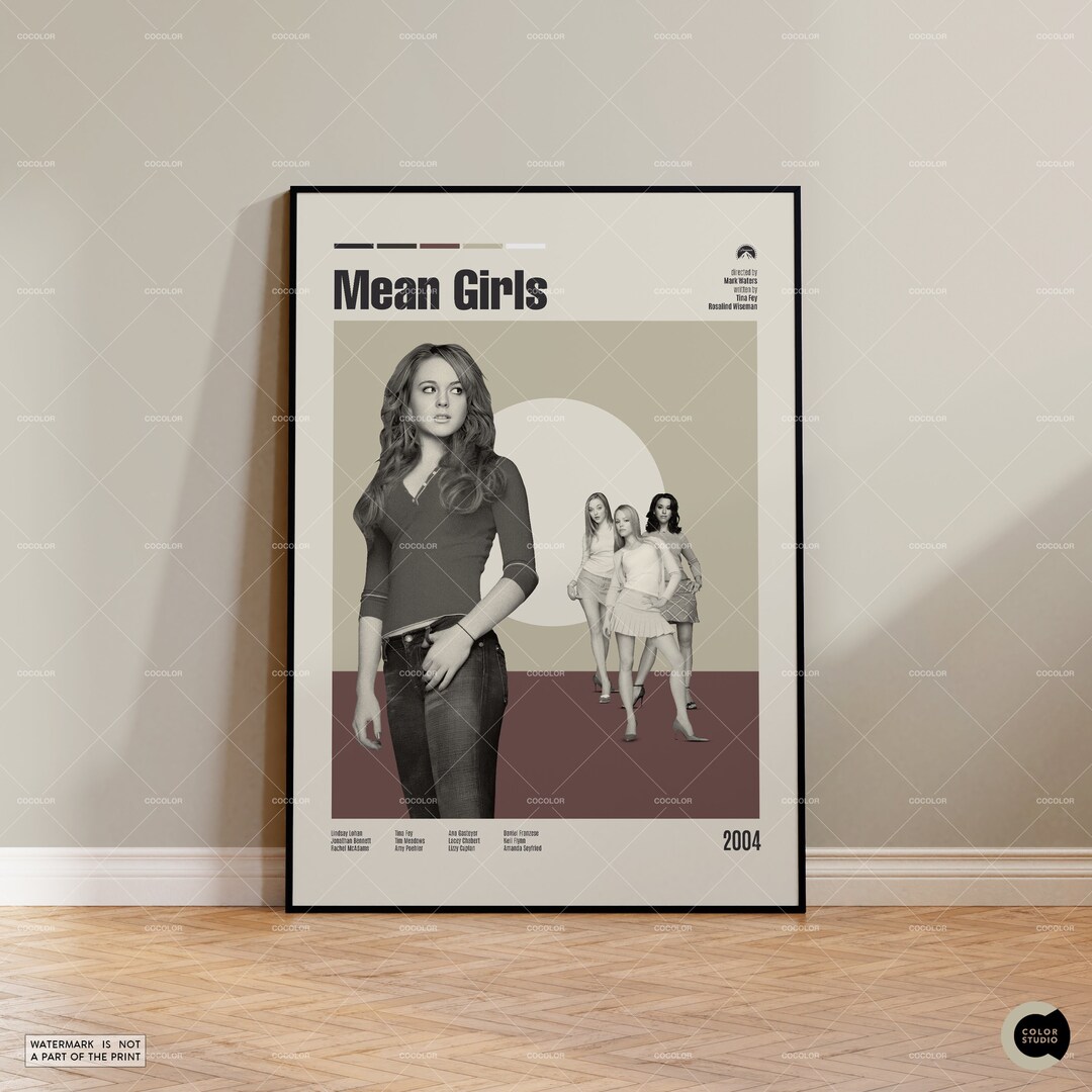 Mean Girls, Retro Movie Poster, Midcentury Modern, Retro Tv Show Poster ...