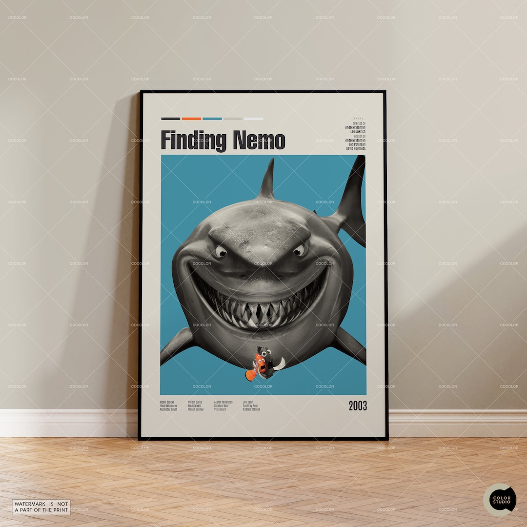 Finding Nemo, Retro Movie Poster, Midcentury Modern, Retro Tv Show ...