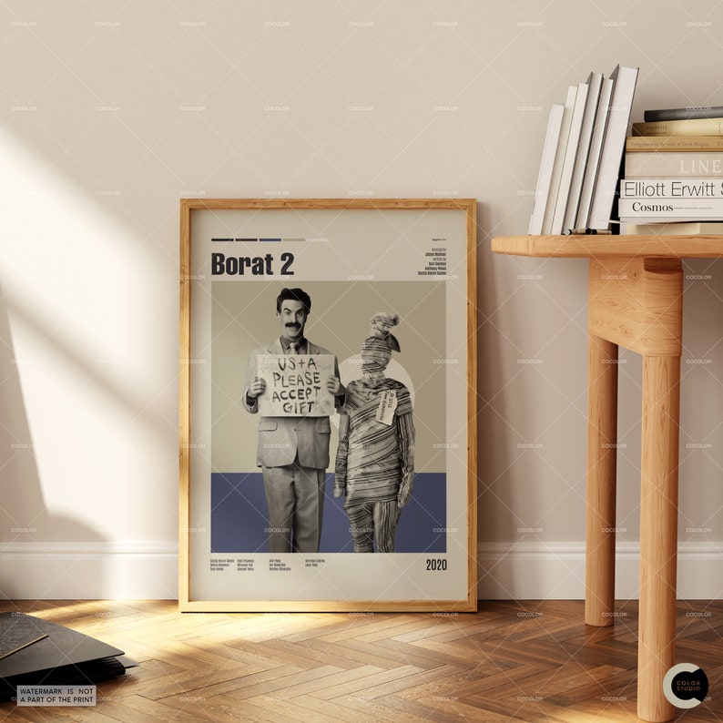 Borat 2, Retro Movie Poster, Midcentury Modern, Retro Tv Show Poster ...