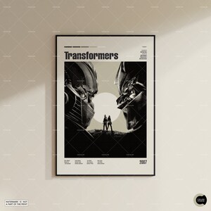 Transformatoren, Retro Movie Poster, Midcentury Modern, Retro Tv Show Poster, Minimale Filmkunst ...