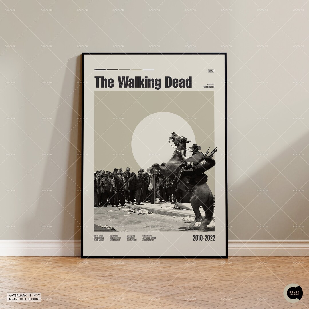 The Walking Dead, Retro Movie Poster, Midcentury Modern, Retro Tv Show ...