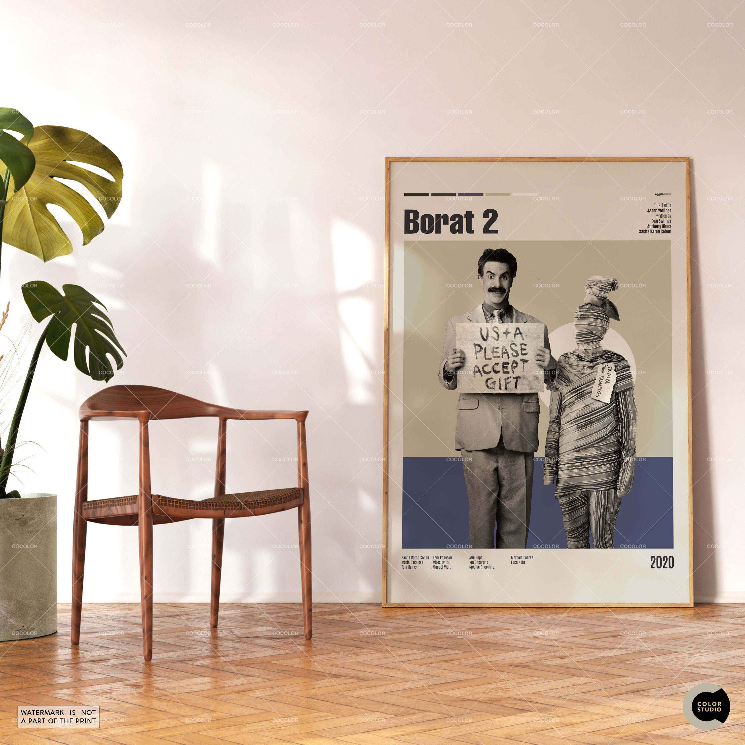 Borat 2, Retro Movie Poster, Midcentury Modern, Retro Tv Show Poster ...