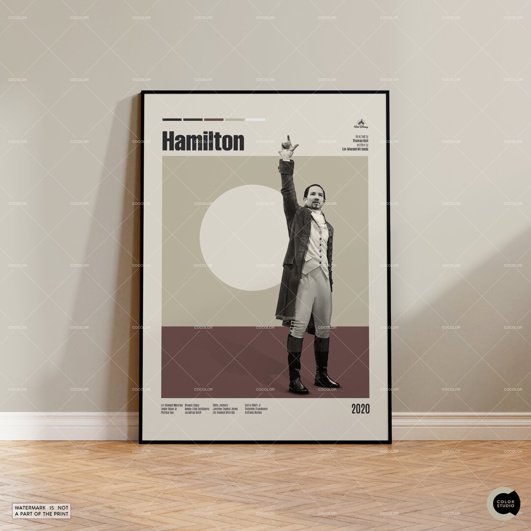 Hamilton, Lin-manuel Miranda, Retro-modern, Vintage Inspired Poster ...