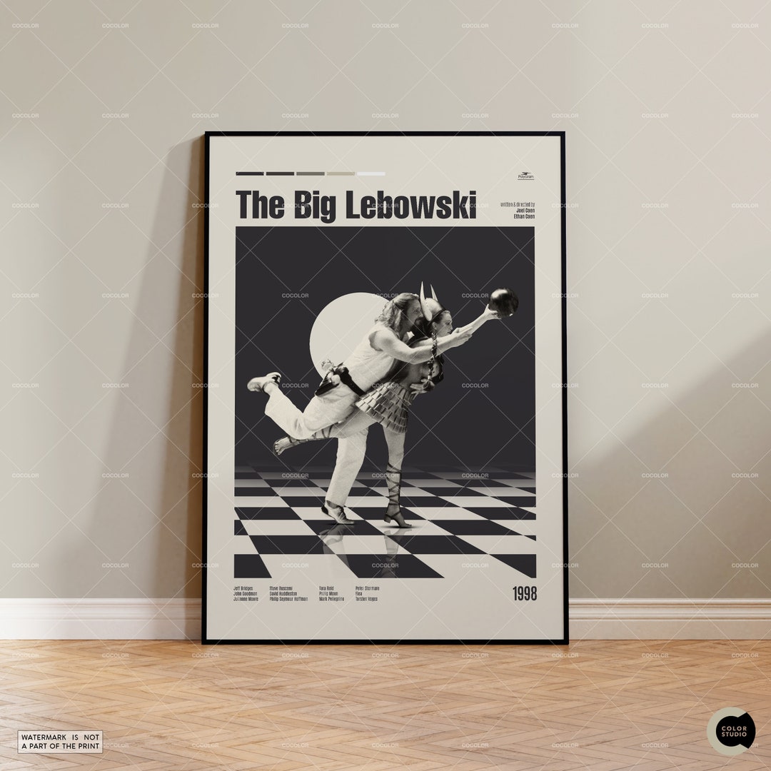 The Big Lebowski, Retro Movie Poster, Midcentury Modern, Retro Tv Show ...