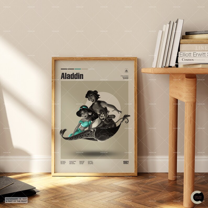 Aladdin Retro Movie Poster Midcentury Modern Retro Tv Show - Etsy
