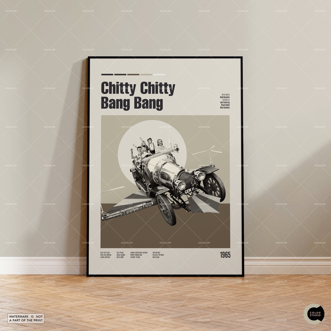 Chitty Chitty Bang Bang, Retro Movie Poster, Midcentury Modern, Retro ...