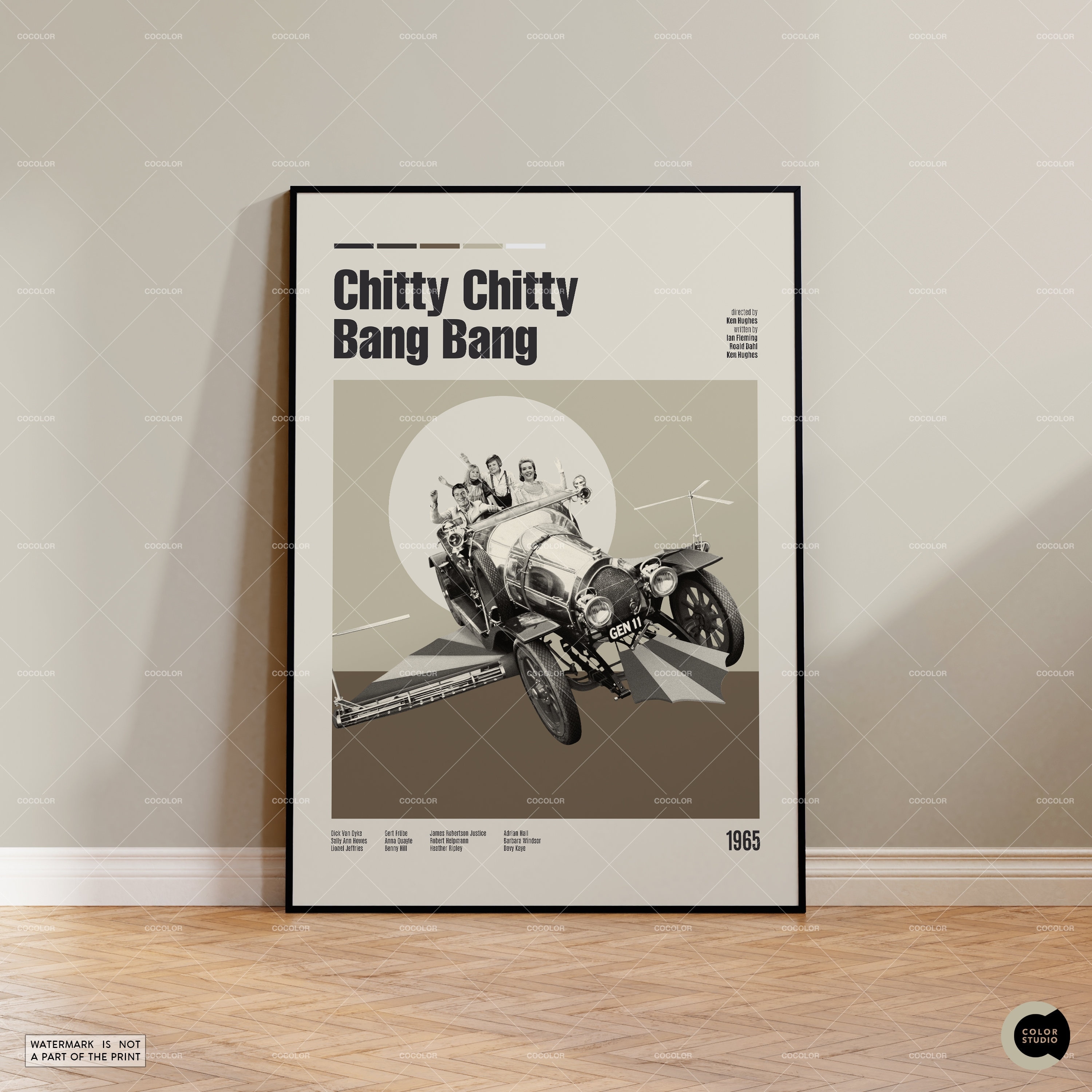 Chitty Chitty Bang Bang Retro Movie Poster Midcentury - Etsy