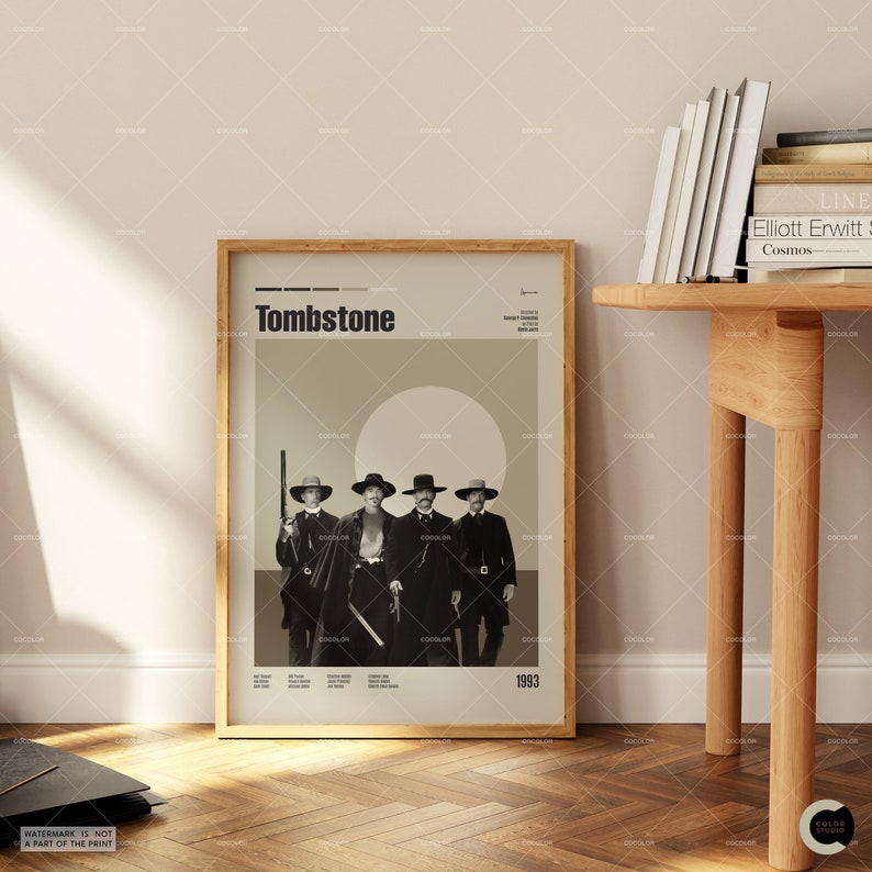 Tombstone Retro Movie Poster Midcentury Modern Retro Tv - Etsy