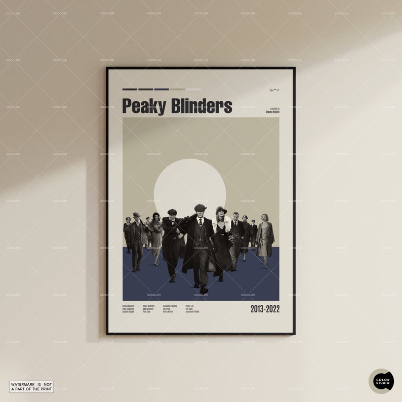 Peaky Blinders, Cillian Murphy, Vintage Movie Poster, Retro Modern ...