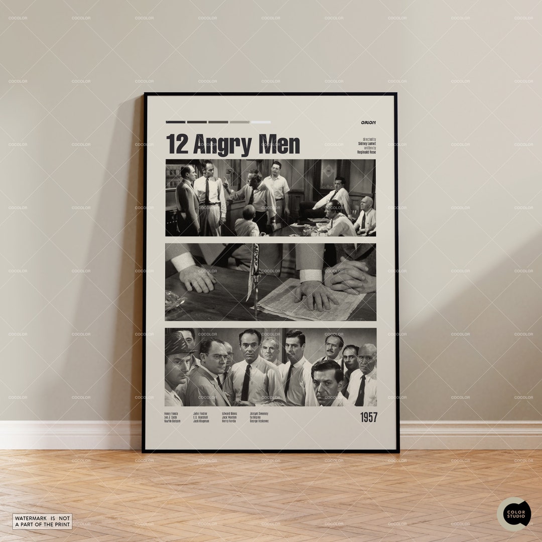 12 Angry Men, Retro Movie Poster, Midcentury Modern, Retro Tv Show ...