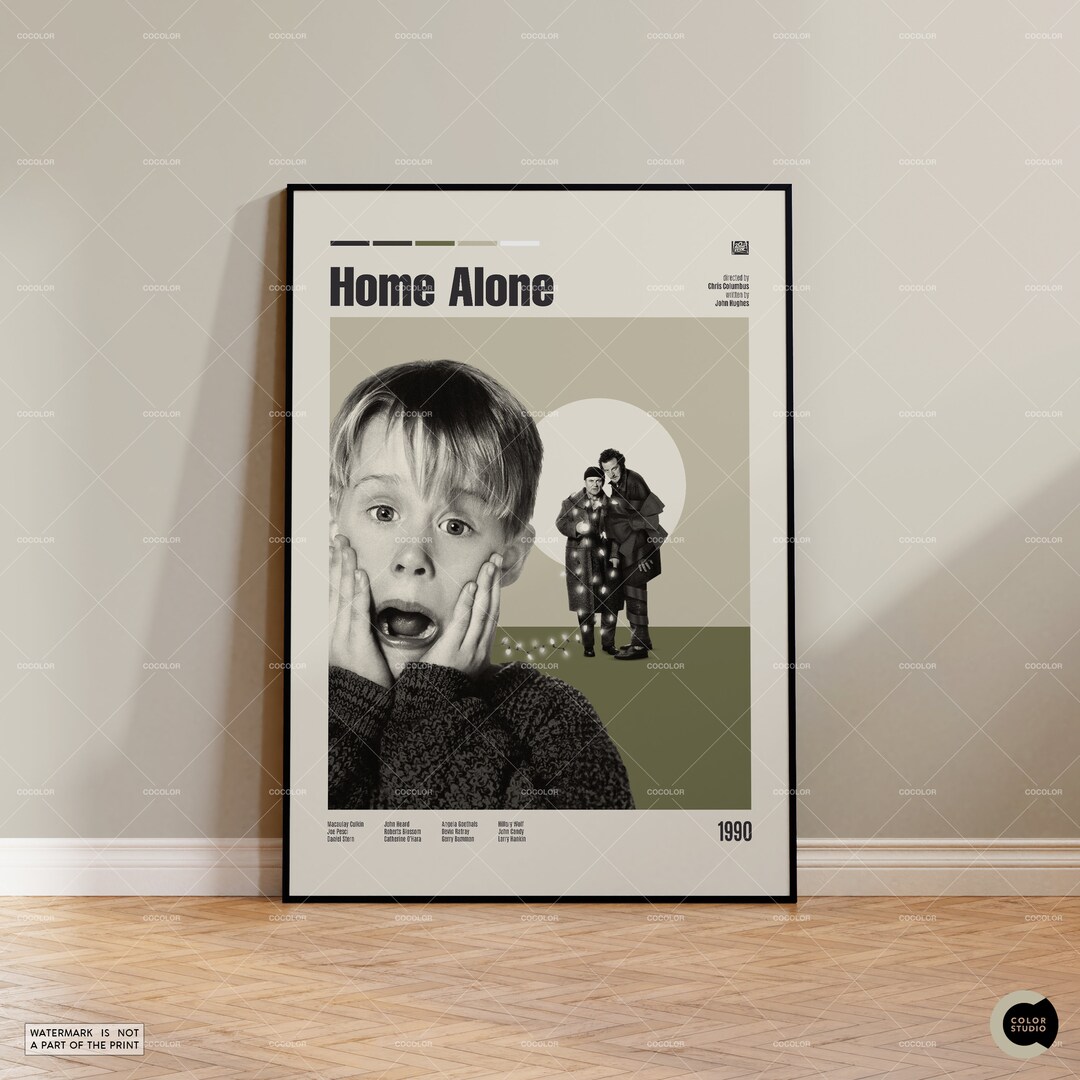 Home Alone, Retro Movie Poster, Midcentury Modern, Retro Tv Show Poster ...