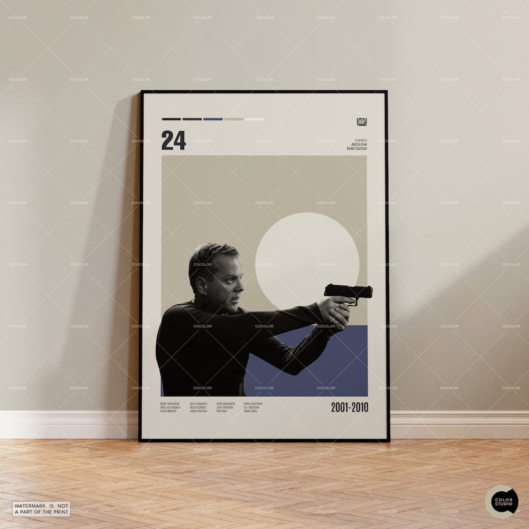 24, Kiefer Sutherland, Retro Movie Poster, Midcentury Modern, Retro Tv ...