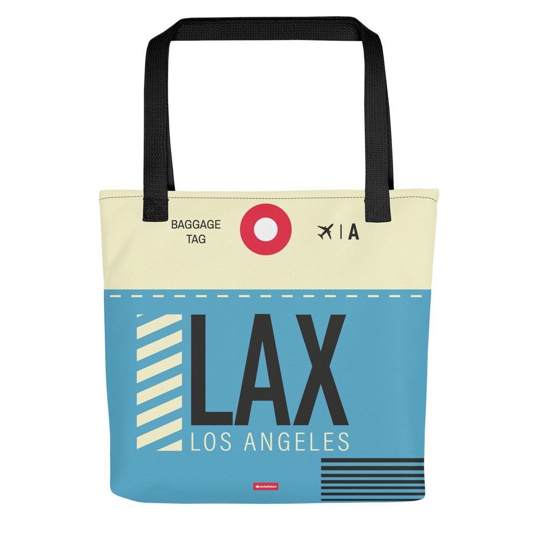 LAX Los Angeles Airport Code, IATA Design, Tote Bag, Aviation, Cabin ...