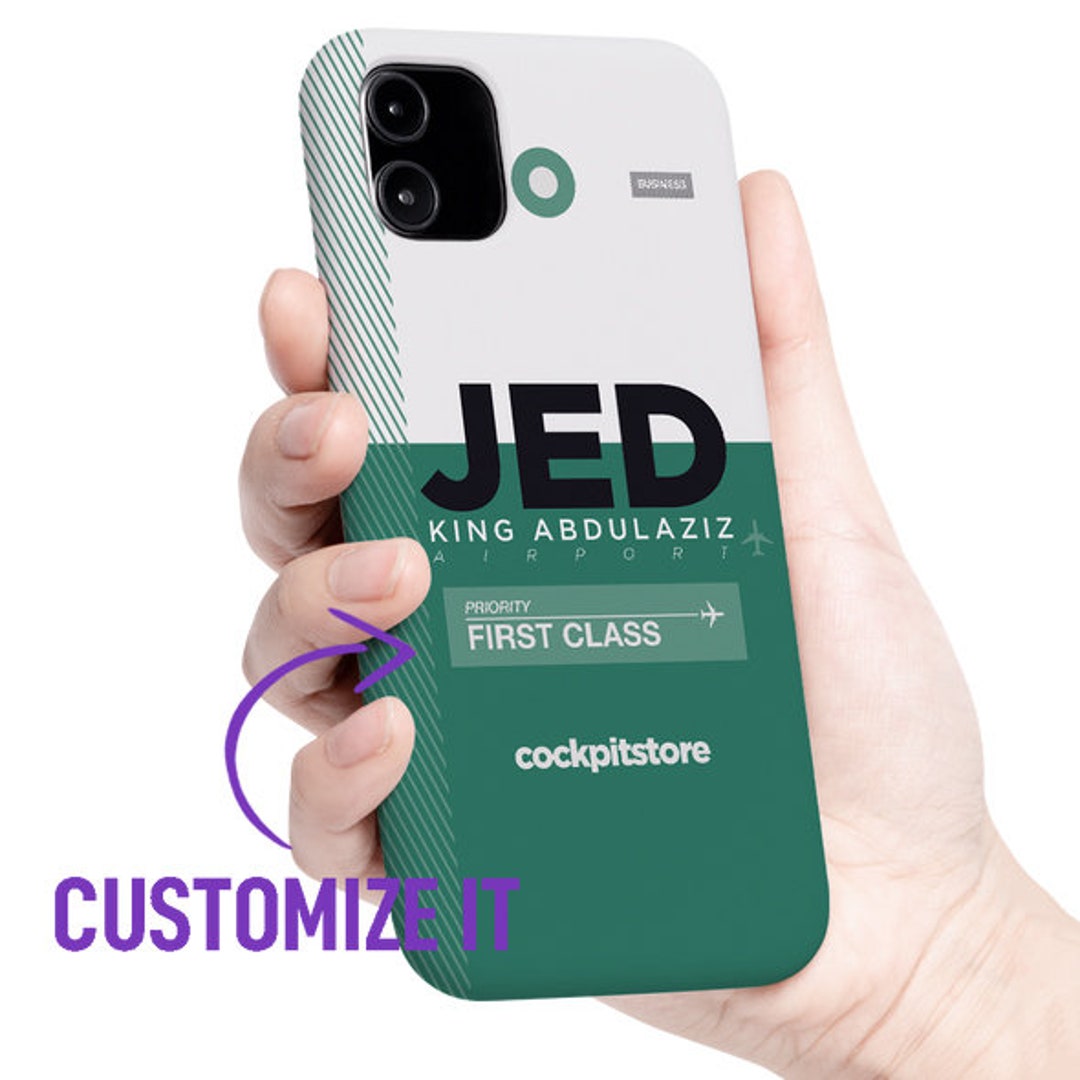 Airport Flight Attendant Aviation Pilot Luggage Tag Jeddah JED iPhone ...