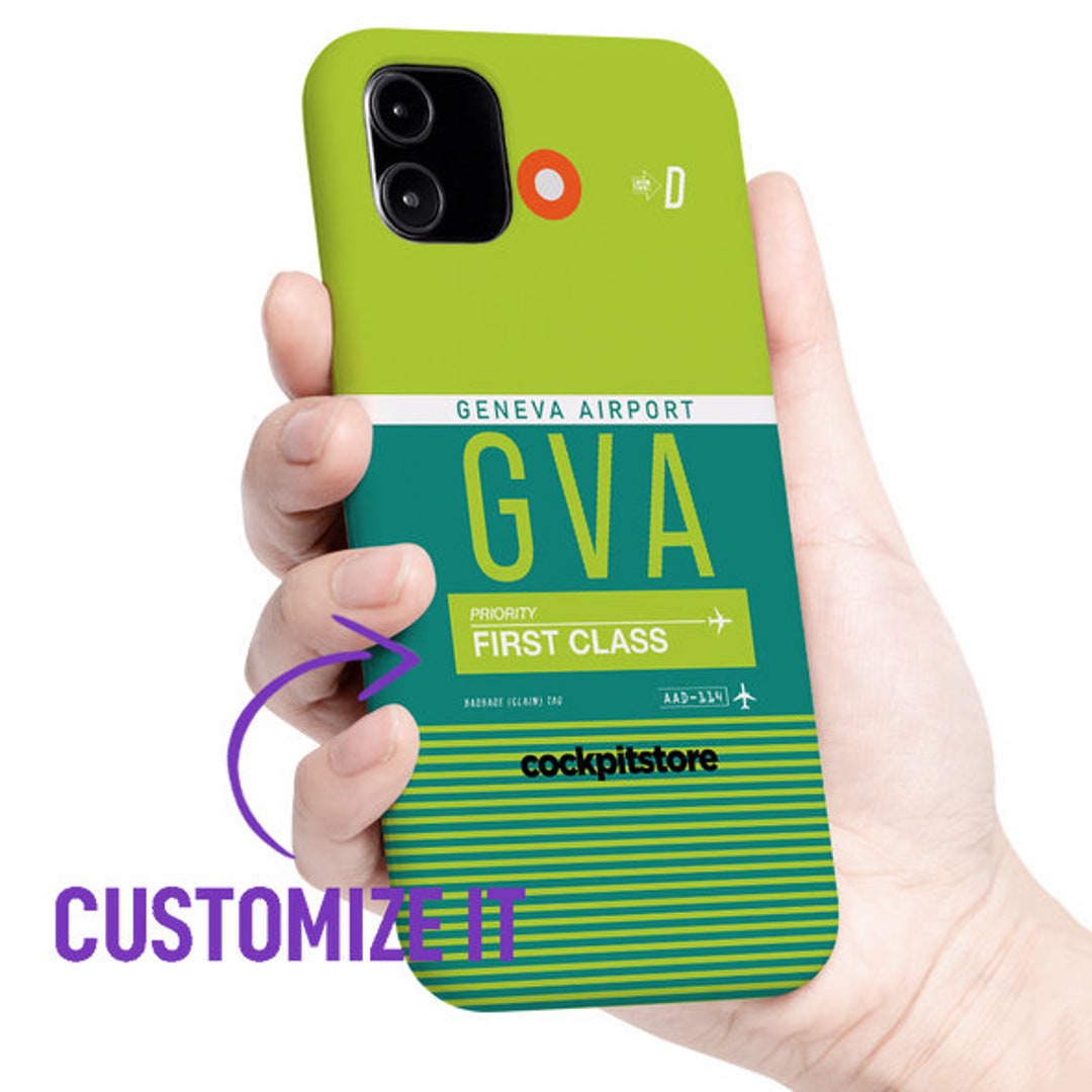Airport Flight Attendant Aviation Pilot Luggage Tag Geneva GVA iPhone ...