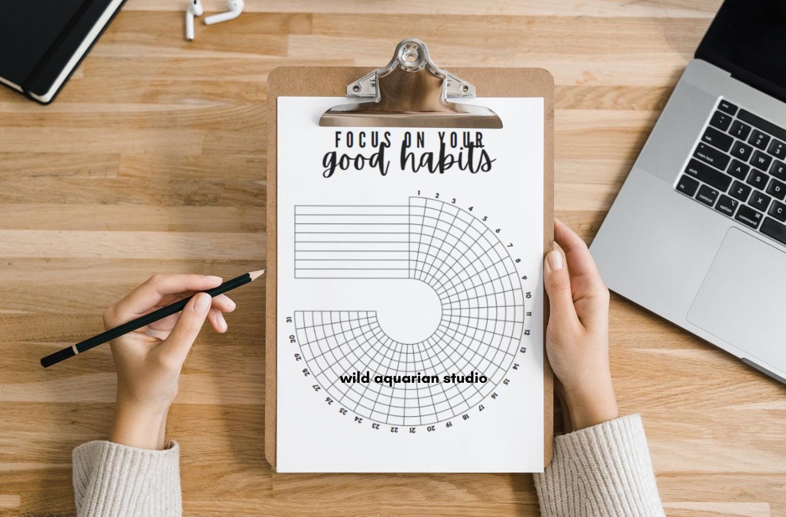 Focus on Good Your Habits - Motivation Challenge - Monthly Wheel Habit ...